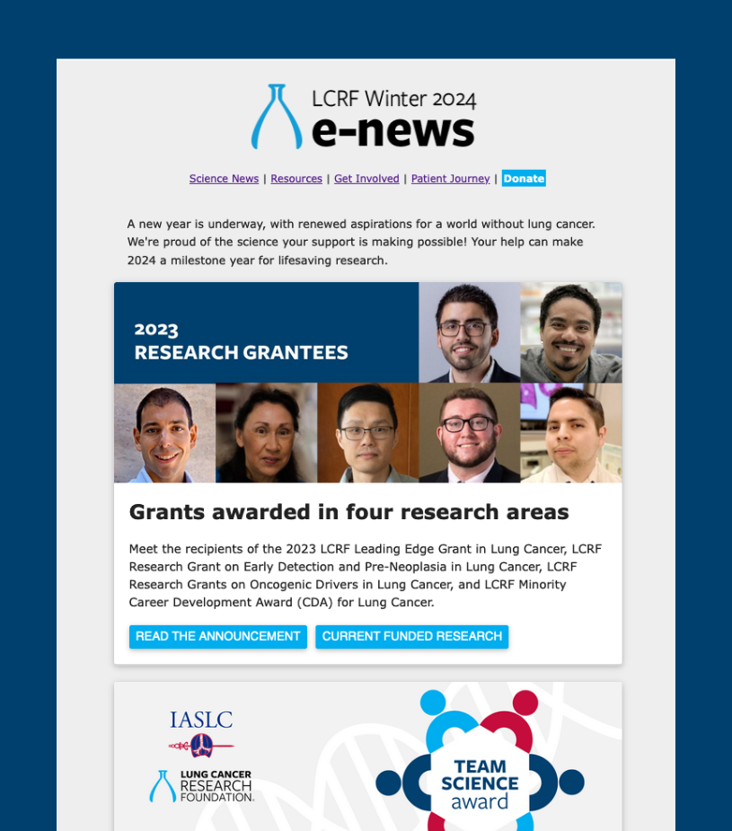 LCRF e-news - Lung Cancer Research Foundation