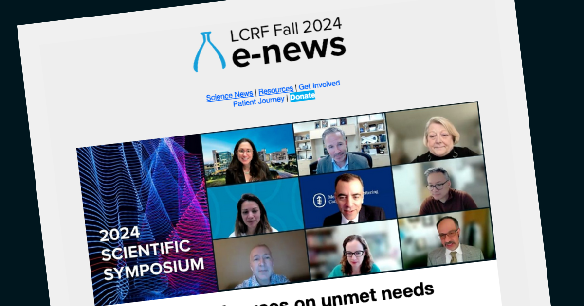 LCRF e-news - Lung Cancer Research Foundation