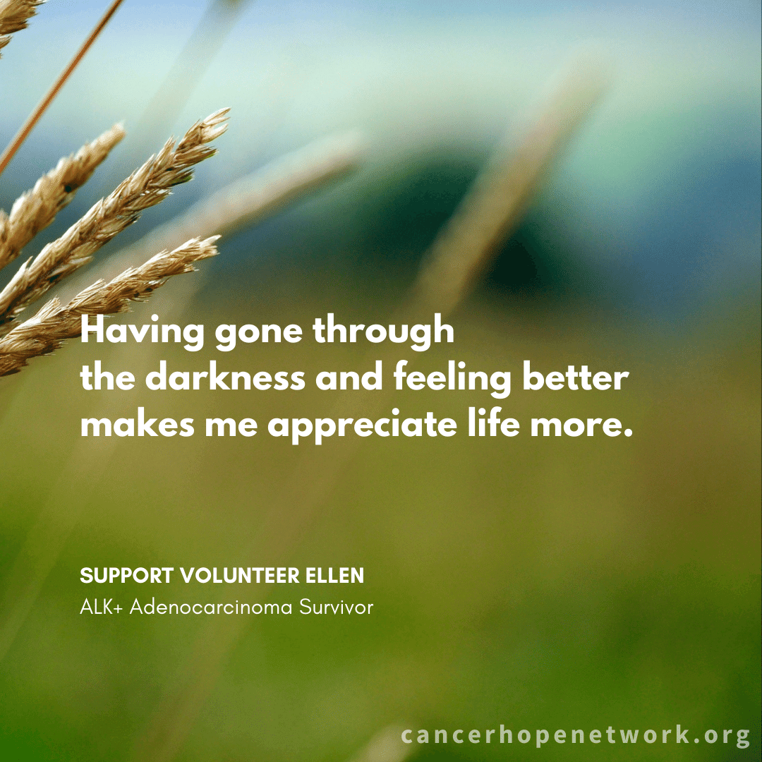 Adenocarcinoma survivor Ellen on the importance of helping others ...
