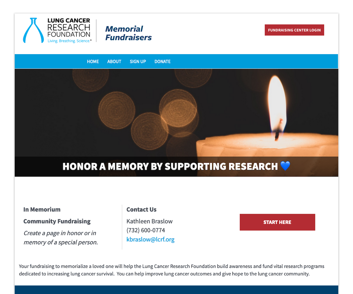 Honor a memory - Lung Cancer Research Foundation